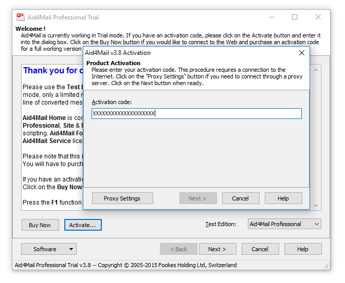 How to re-activate Aid4Mail online
